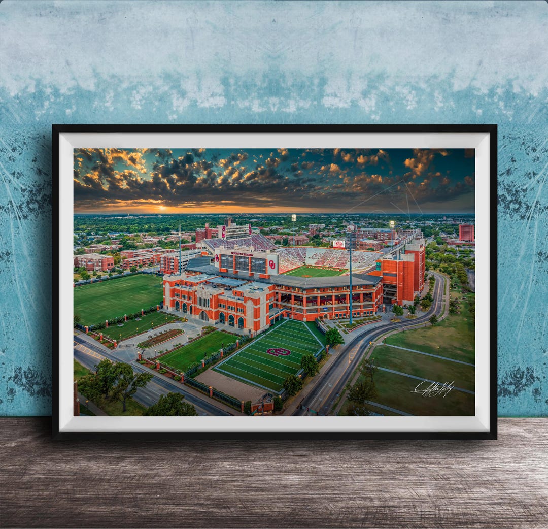 Memorial Stadium Print: OU Campus Drone Photo - Sooner Nation Pride - Etsy