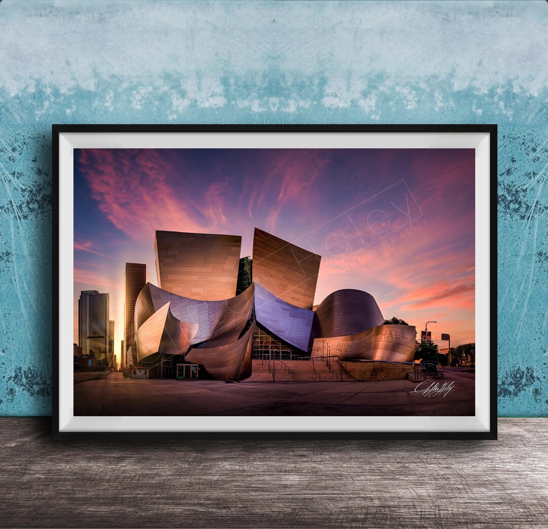 Los Angeles Landmark Print: Disney Concert Hall - Cityscape Wall Art - Etsy