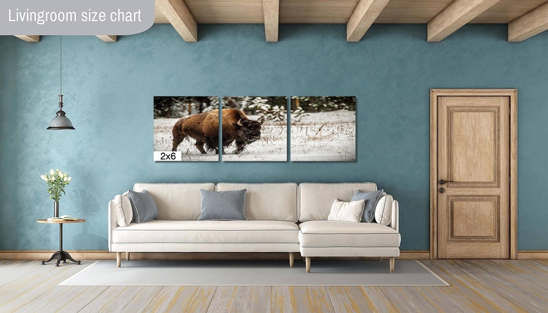Bison/buffalo in Snow Print/canvas/acrylic/metal - Etsy