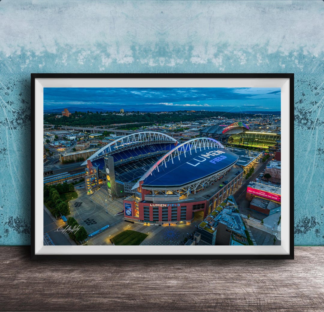 Lumen Field Wall Art: Seattle Seahawks Stadium - Mount Rainier Backdrop ...