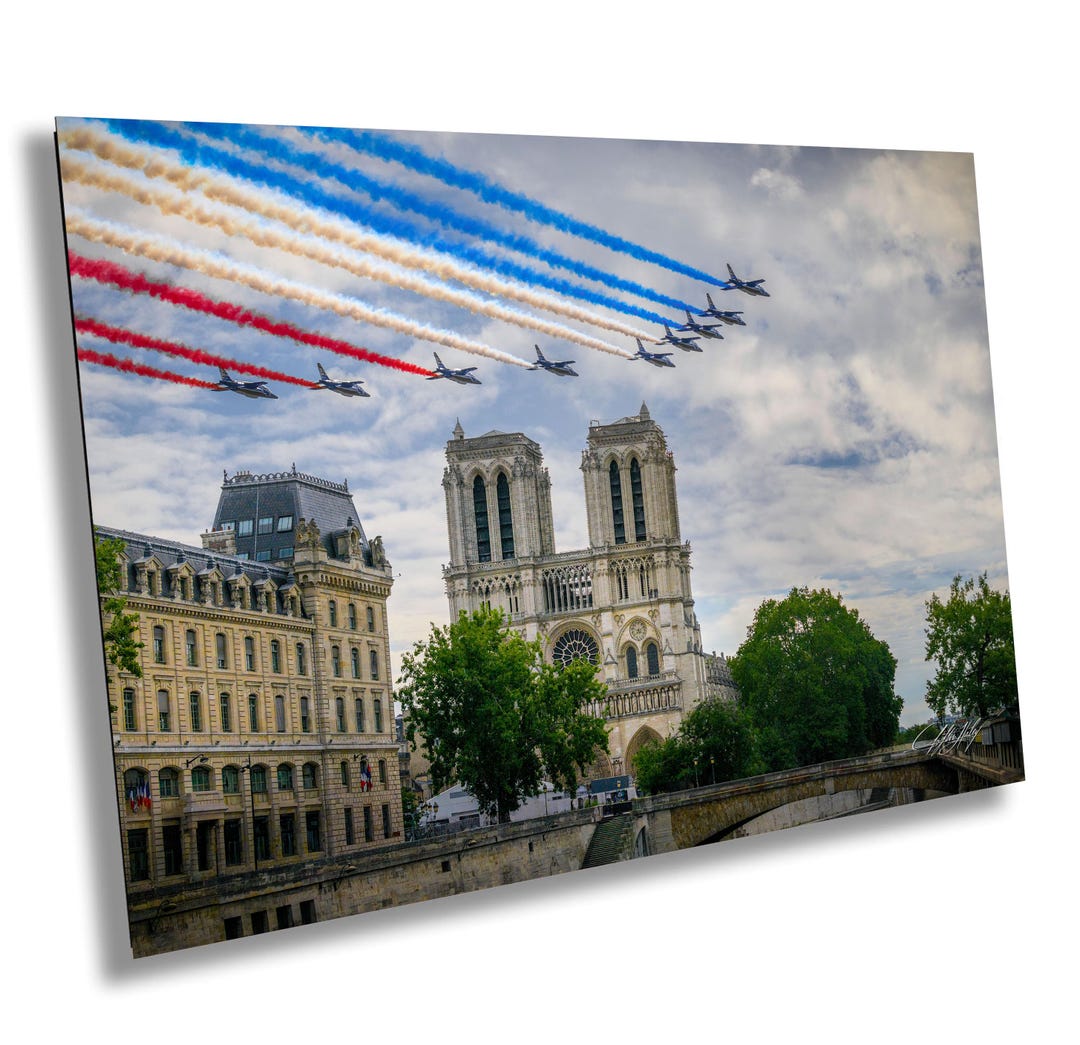 Notre Dame Cathedral, Bastille Day, Paris, France - Fly Over - Etsy