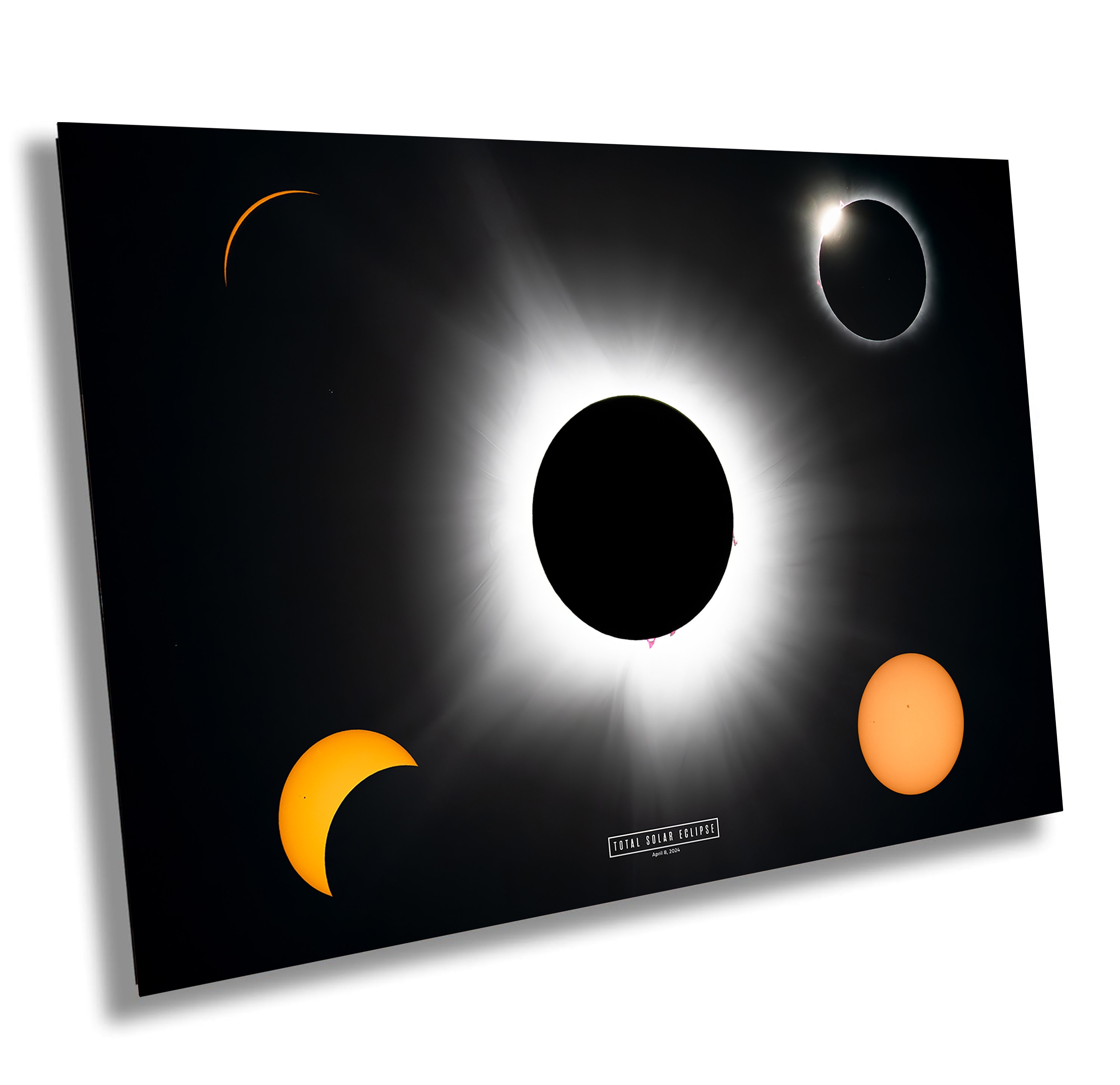 2024 Total Solar Eclipse Phases Print/canvas/acrylic/metal - Etsy