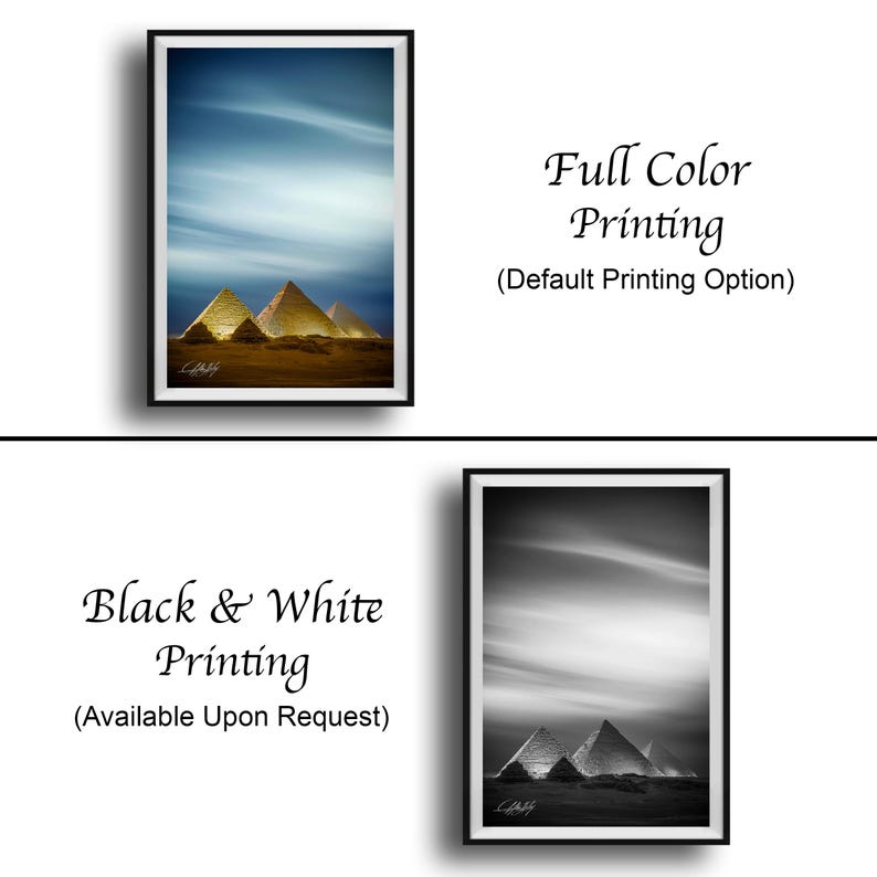 Giza Pyramids Sunset Print, Sphinx Fine Art Photography - Etsy
