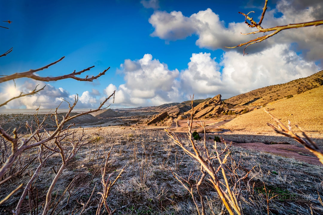 Red Rocks Amphitheater, Colorados at Sunrise/sunset on Premium Canvas ...