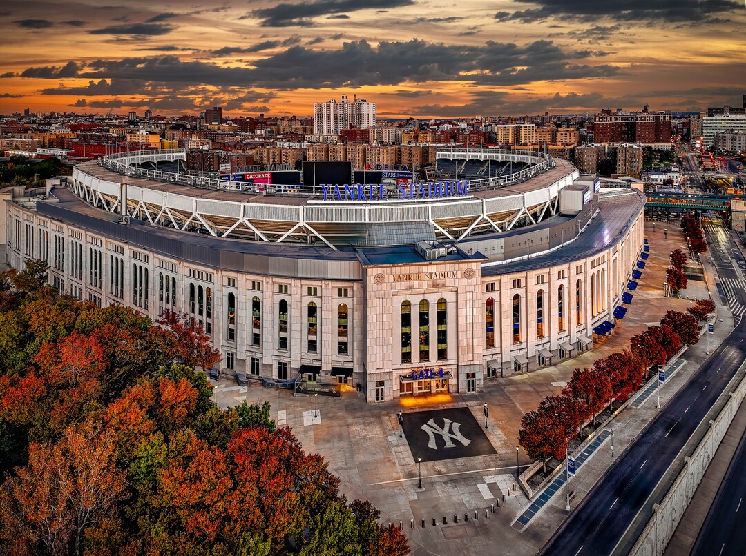 New York NY Yankees/yankee Stadium at Sunrise/sunset Print/canvas ...