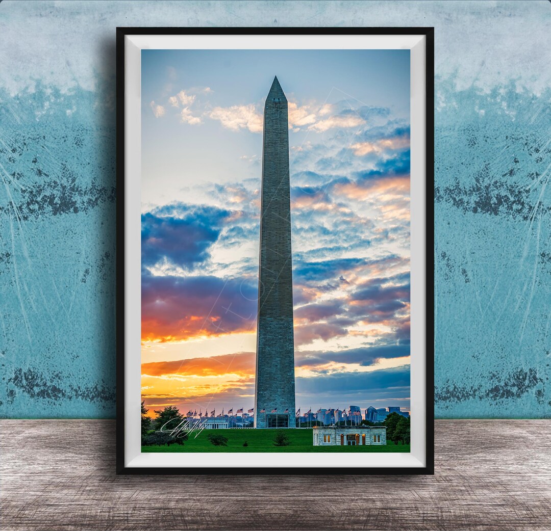Washington Monument Wall Art: Sunset Over Nation’s Capital - Etsy