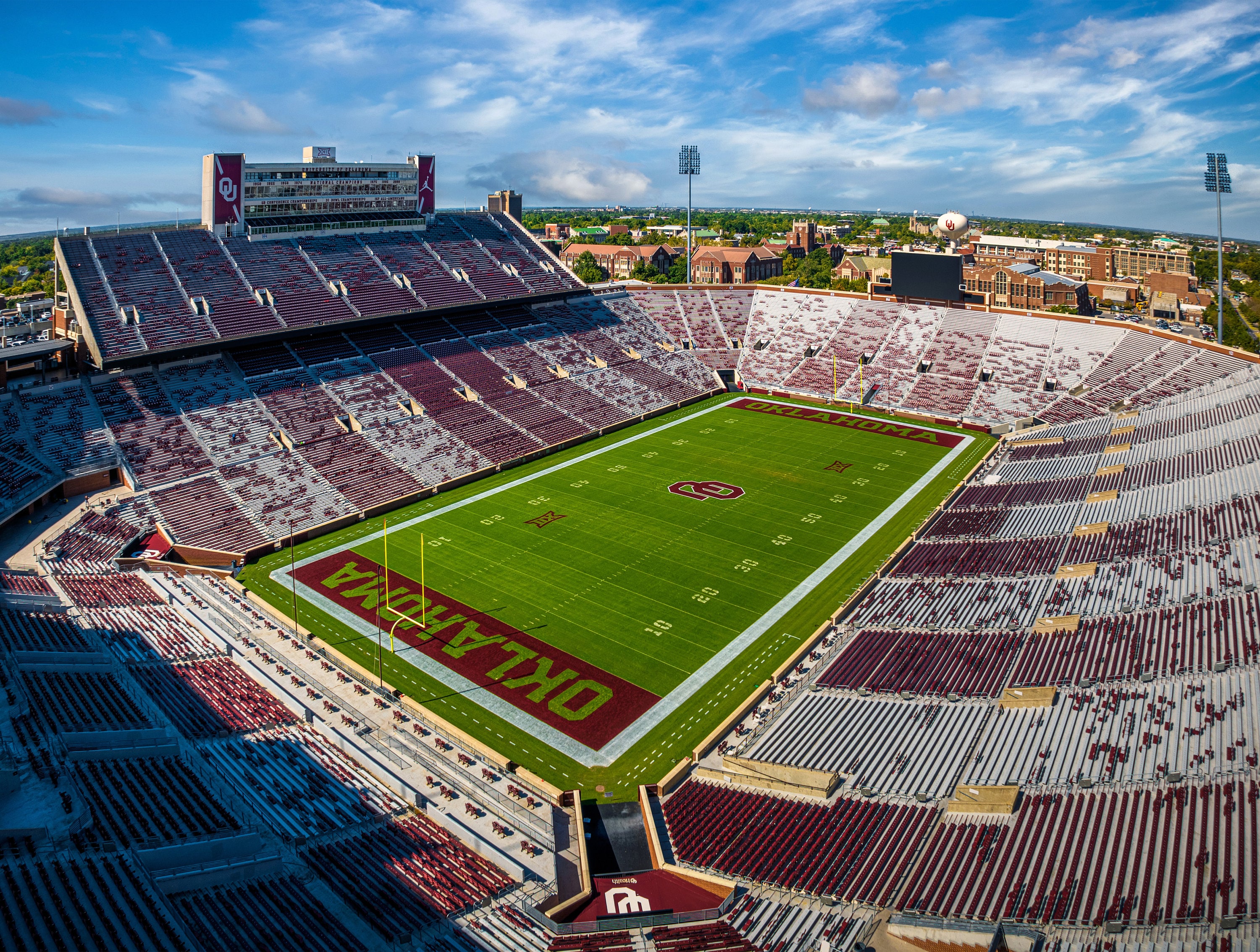 Oklahoma University Memorial Stadium sooners Print/canvas/acrylic/metal ...