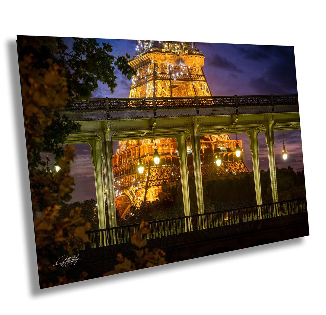Eiffel Tower and Pont De Bir Hakeim (inception) Bridge, Paris, France ...