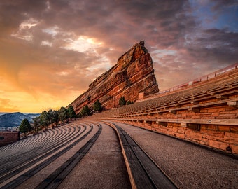 Red Rocks Amphitheatre, Colorado, Landscape Photo Print - Etsy