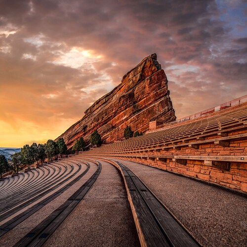 Colorado's Iconic Red Rocks Amphitheater: Sunrise/sunset - Etsy
