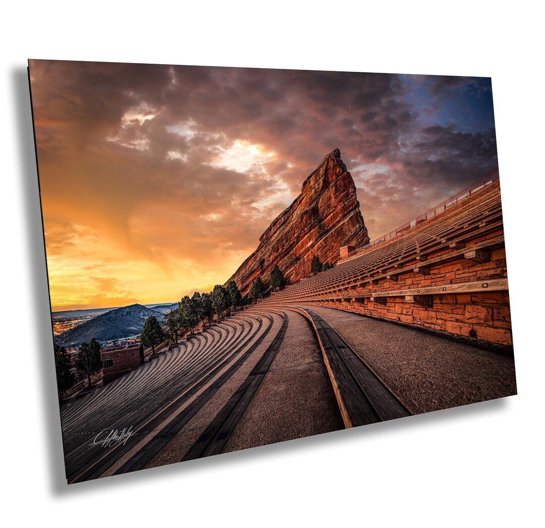 Colorado's Iconic Red Rocks Amphitheater: Sunrise/sunset Landscape ...