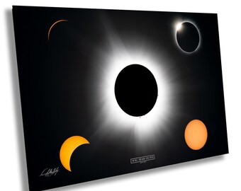 Composite of Multiple Images of the 2024 Total Eclipse Taken in Glover ...