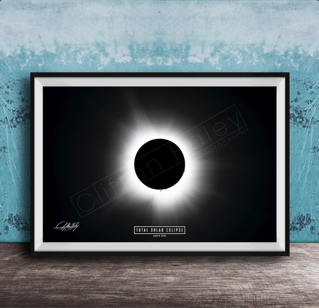 Total Solar Eclipse Poster: 2024 Cosmic Sun and Moon Art - Etsy
