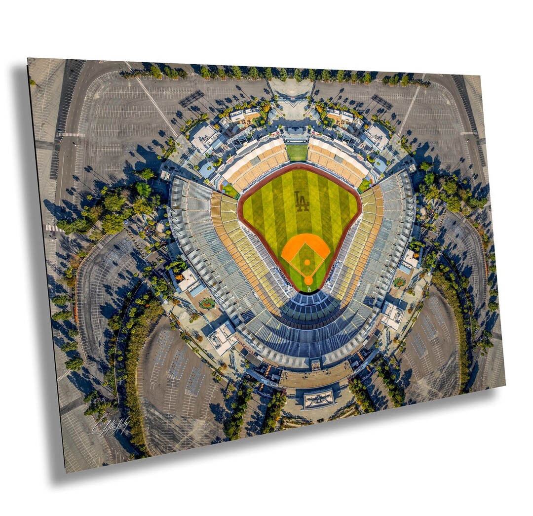 Los Angeles (LA) Dodgers Stadium With LA Skyline at Sunrise/sunset - Etsy