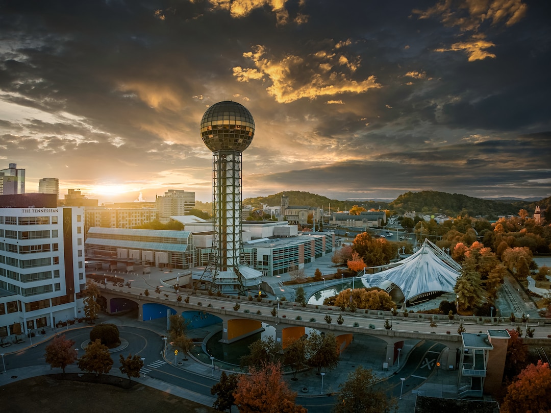 Downtown Knoxville Sunsphere in Fall Sunset/sunrise Print/canvas ...