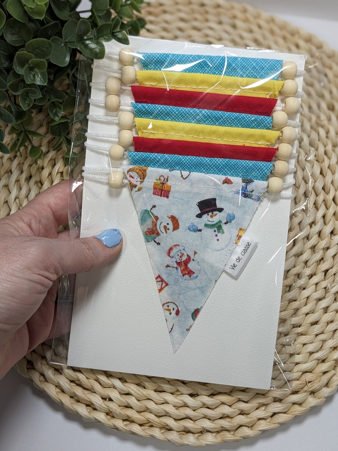 SNOWMEN: Banner Banner of Colorful Triangles to Hang - Etsy