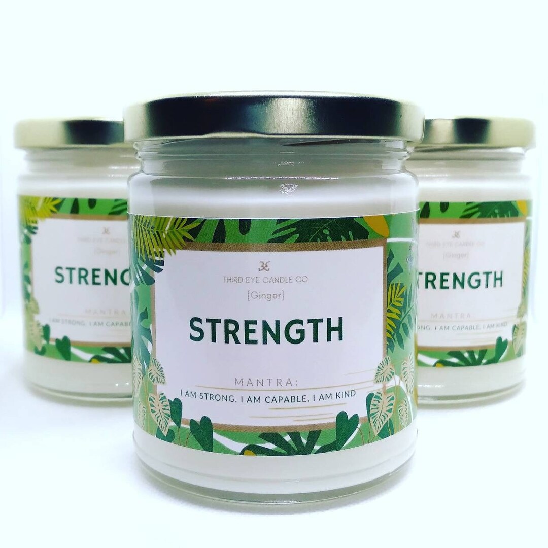 STRENGTH MANTRA CANDLE | Ginger | Ethereal Aromatherapy Soy Wax Candle ...