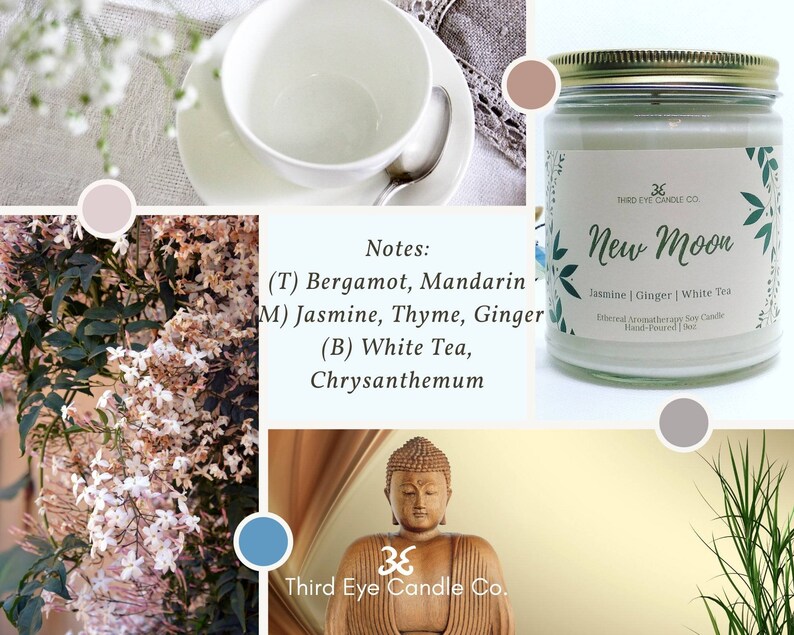 NEW MOON Jasmine Ginger White Tea Ethereal Aromatherapy | Etsy