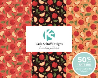 Apple Seamless File, Apple Picking Surface Pattern - Etsy