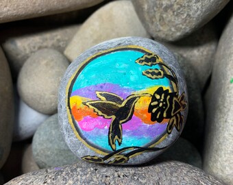 Hummingbird Painted Rocks for Gifts, Mothers Day Gift, Unique Bird ...