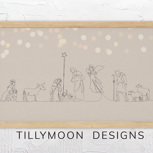 Nativity Line Art - Etsy