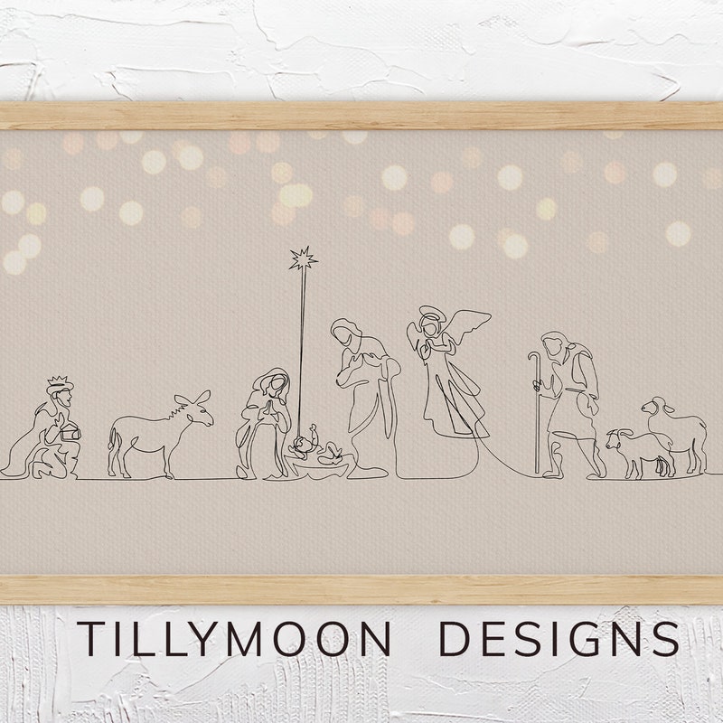 Nativity Line Art - Etsy