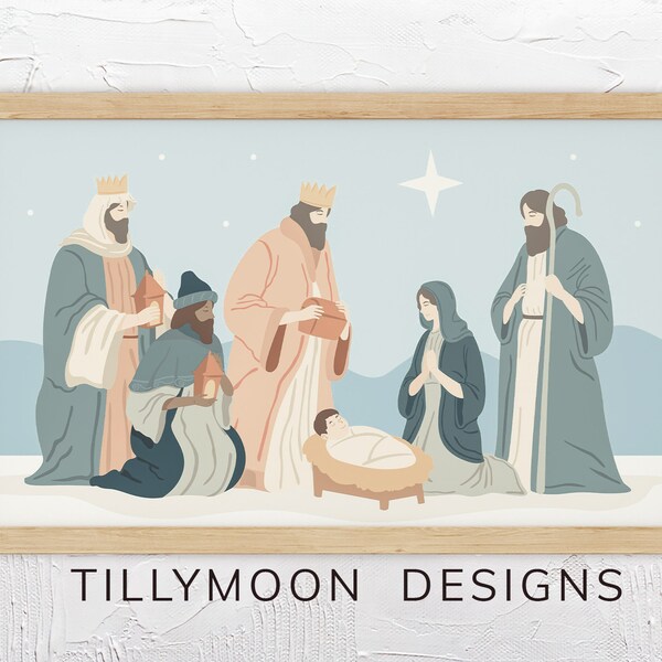 Manger Scene Painting - Etsy