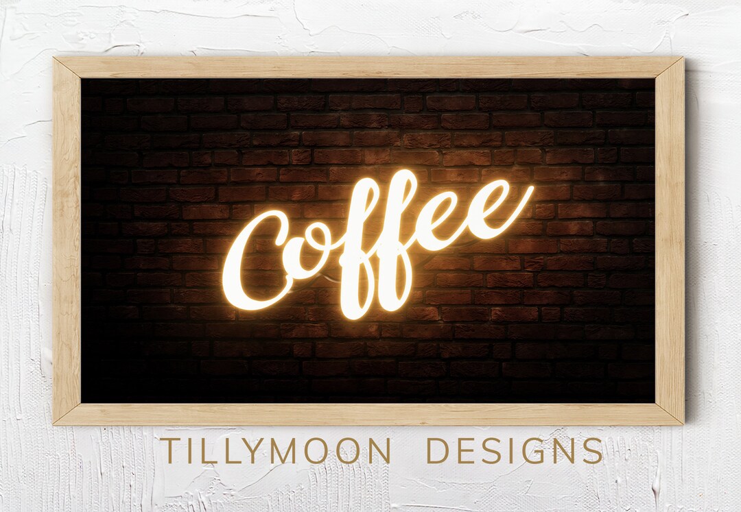 Samsung Frame TV Art Neon Coffee Sign | Coffee Art for the Frame TV ...