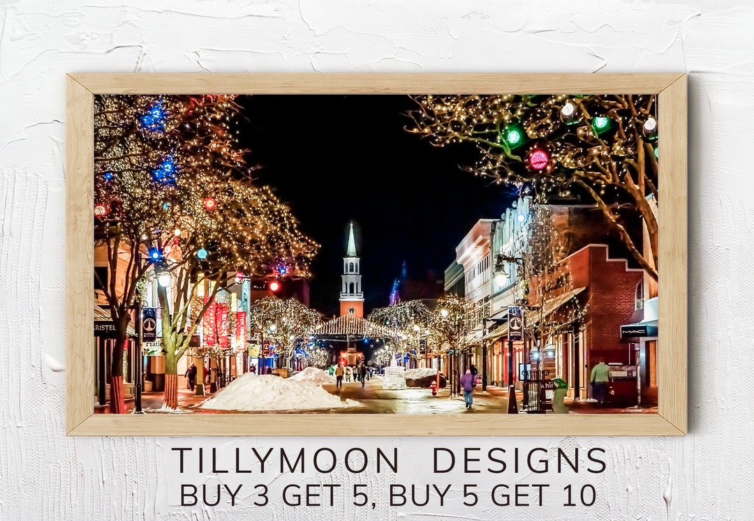 Samsung TV Christmas Art Christmas Village Lights Samsung Frame TV Art ...