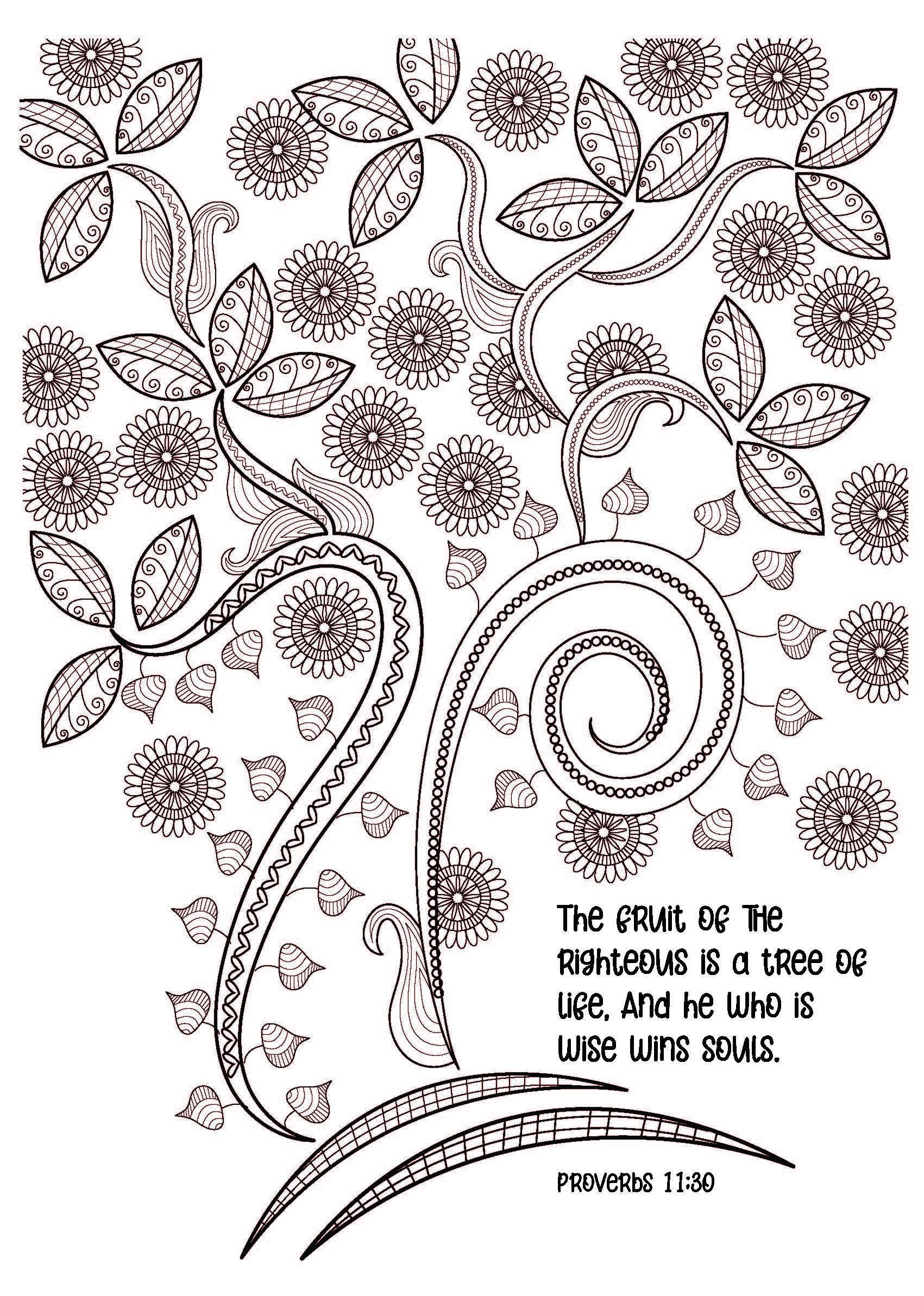 Proverbs Bible Coloring Page Sketch Coloring Page