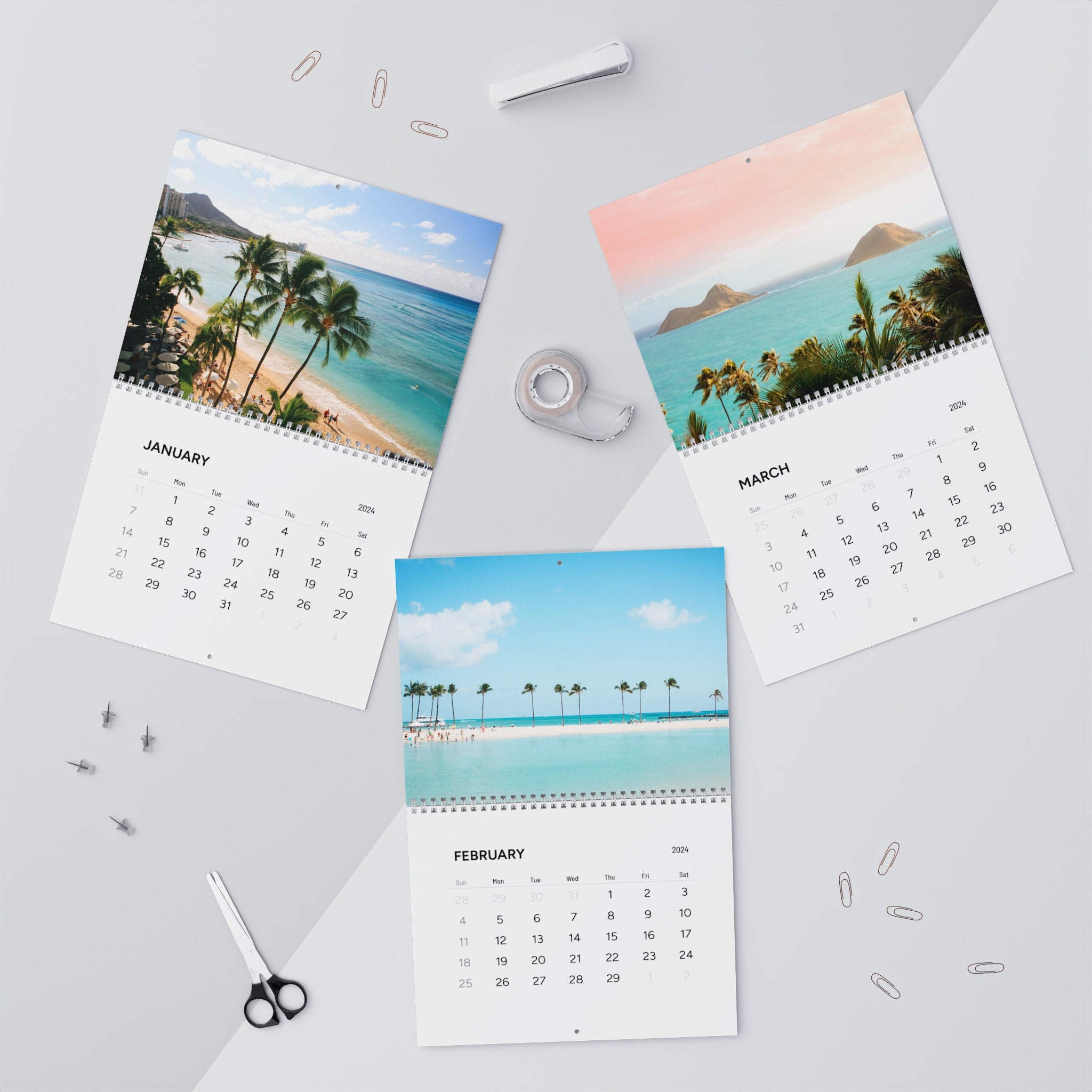 ALOHA HAWAII Wall Calendars 2024 Tropical Beaches - Etsy
