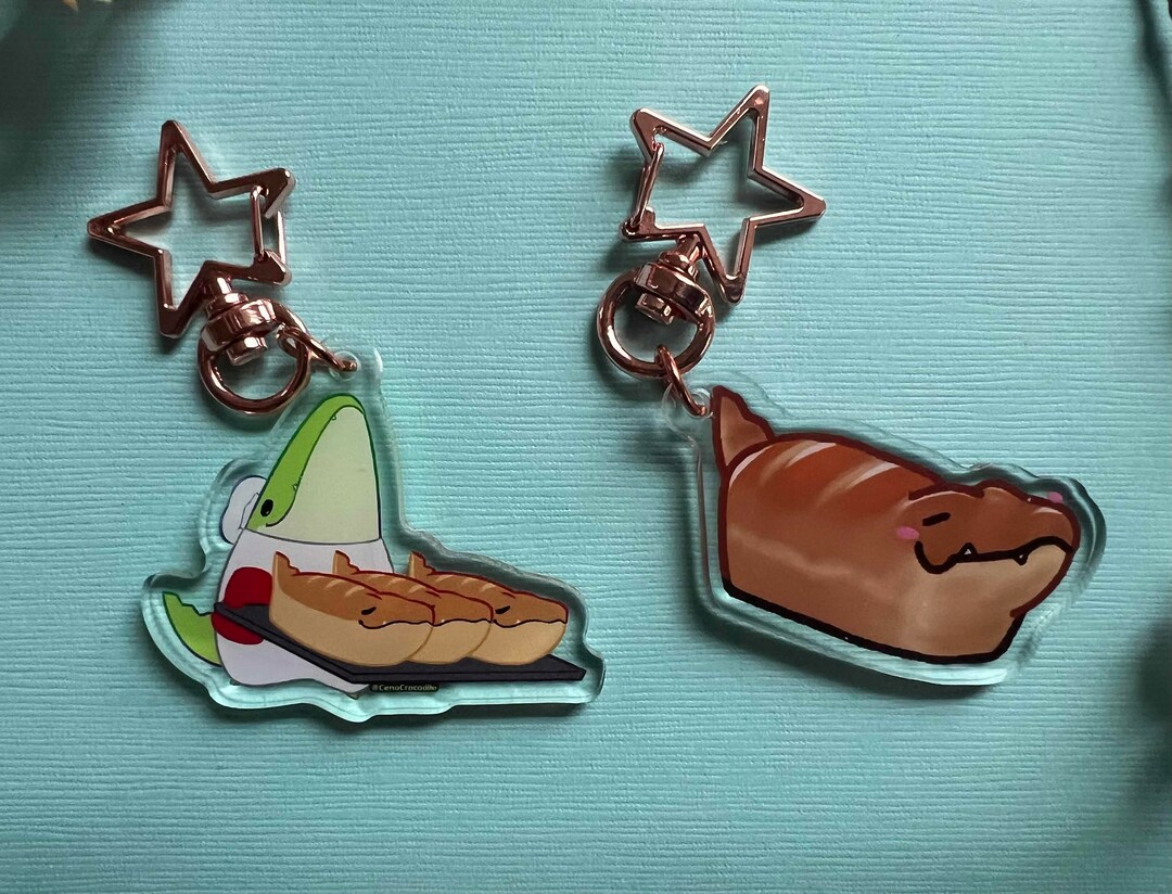 Baker Bread Crocodile Acrylic Charms! | Double-sided Charms | 2 Inch ...