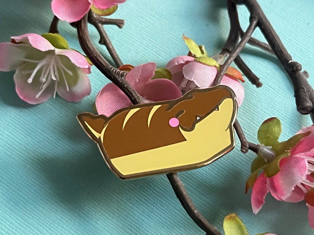Croco Loaf Ceno Enamel Pin - Bread Loaf Crocodile - Gold Hard Enamel ...
