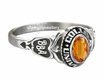 Silver925 Custom High School Class Ring Graduation Ring - Etsy
