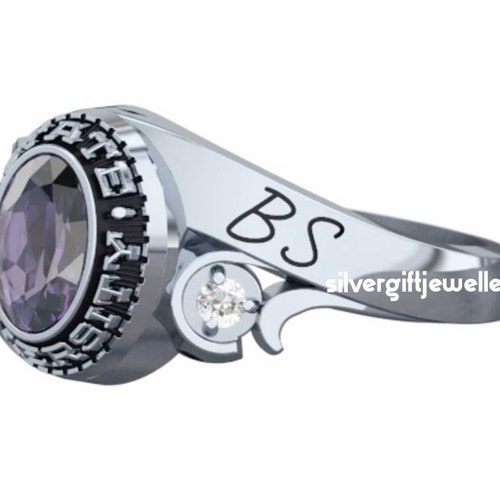 Custom Silver925 High School Class Ring Graduation Ring - Etsy