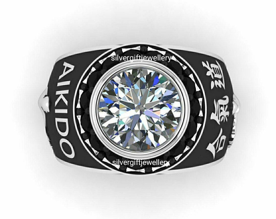 Aikido Ring Silver925 | Aikido Master Best Design Aikido Ring | Black ...