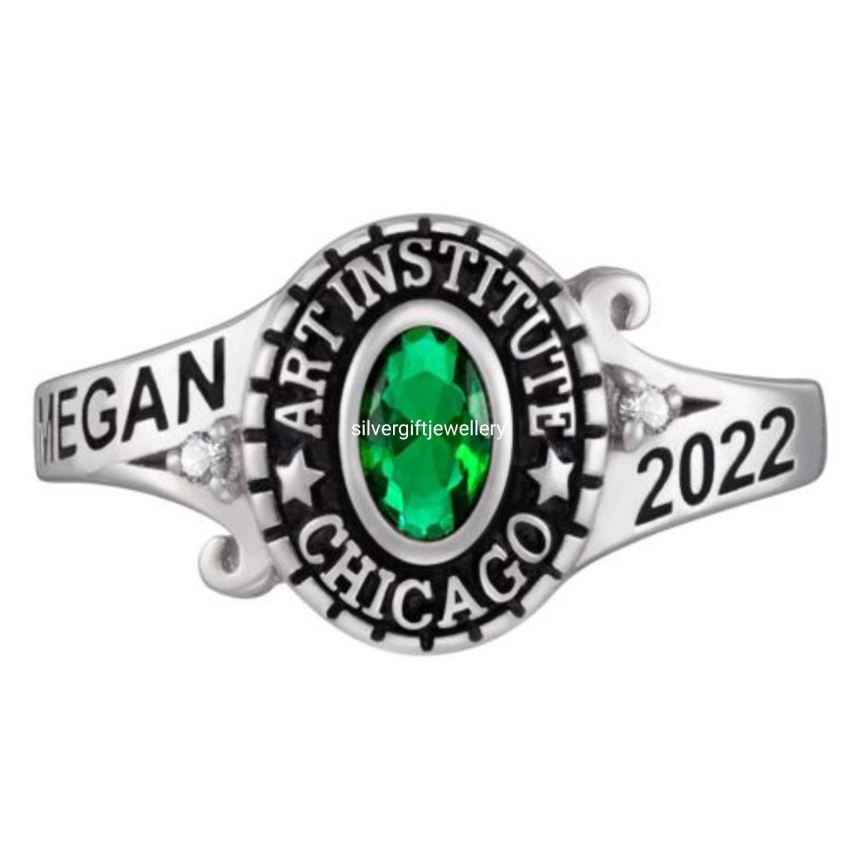 Custom Silver925 High School Class Ring Graduation Ring - Etsy