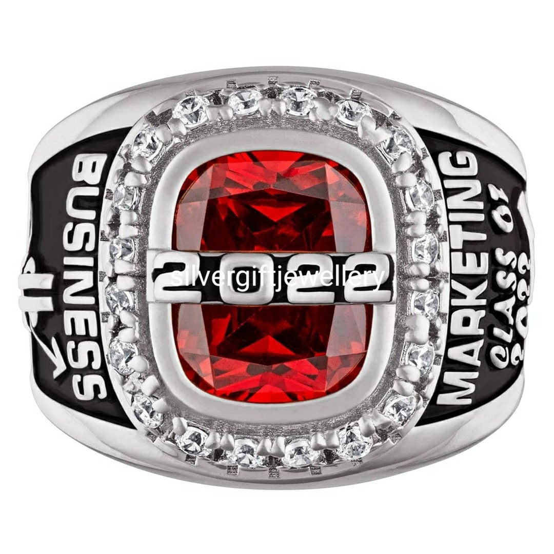 Custom Silver925 Traditional College Ring Band With Certified Silver - Etsy