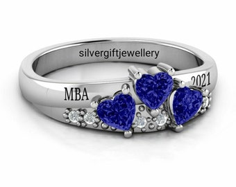 Woman Graduation Ring in Silver925 School Ring High School | Etsy