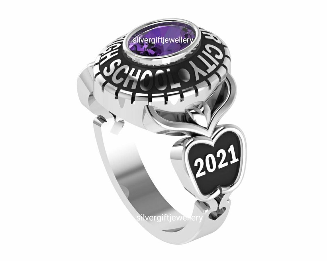 Silver925 High School Class Ring Graduation Ring - Etsy