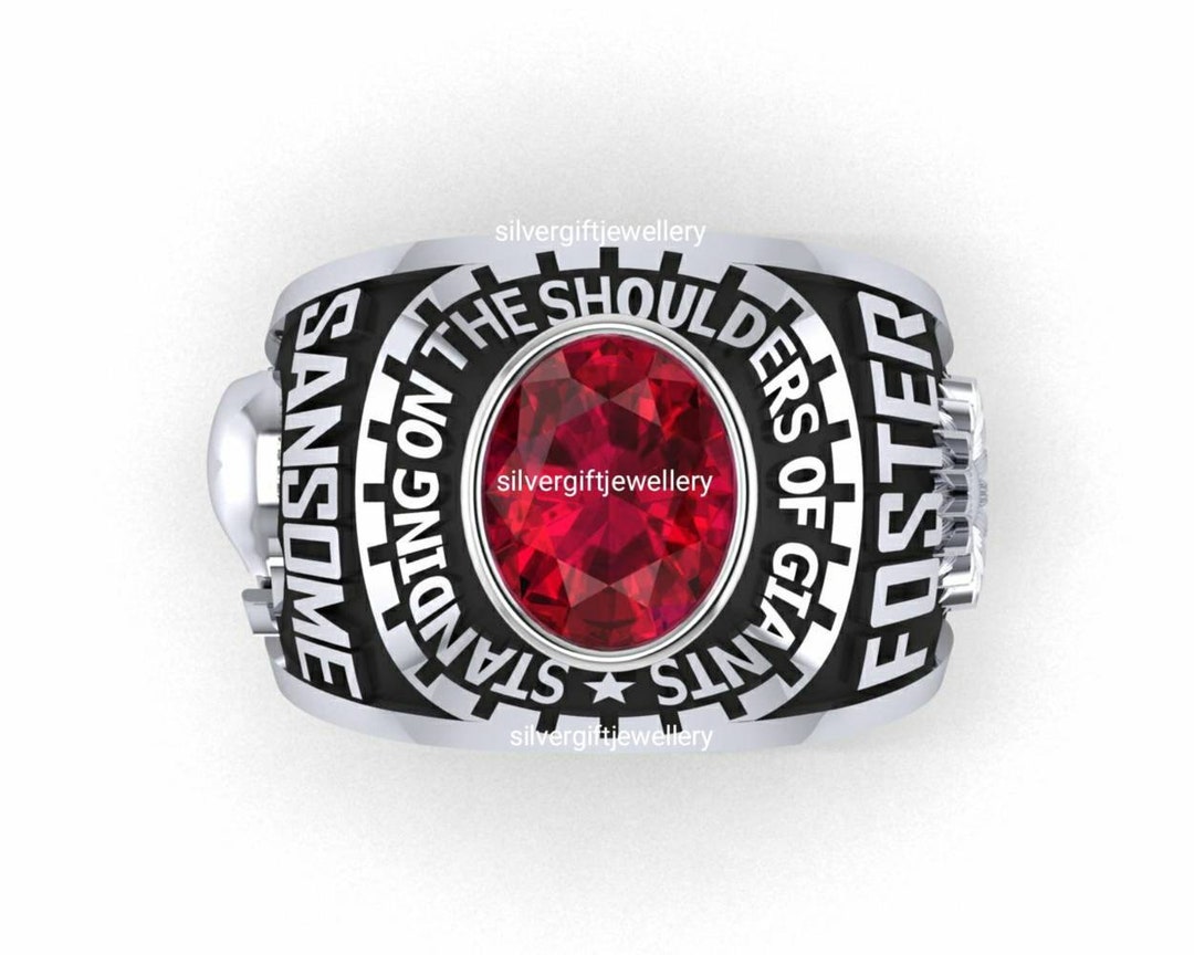 Custom Silver925 Traditional Class Ring Band With Certified Silver - Etsy