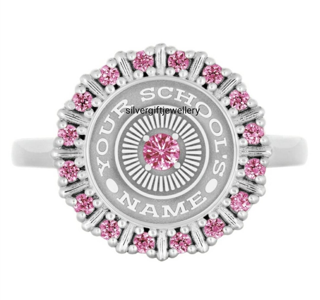 Fancy Pink Diamond Class Ring With in SILVER925 - Etsy