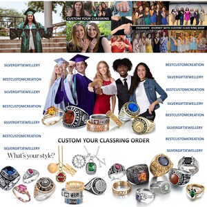 Custom High School Class Ring, Graduation Gift | Class Graduation Ring ...