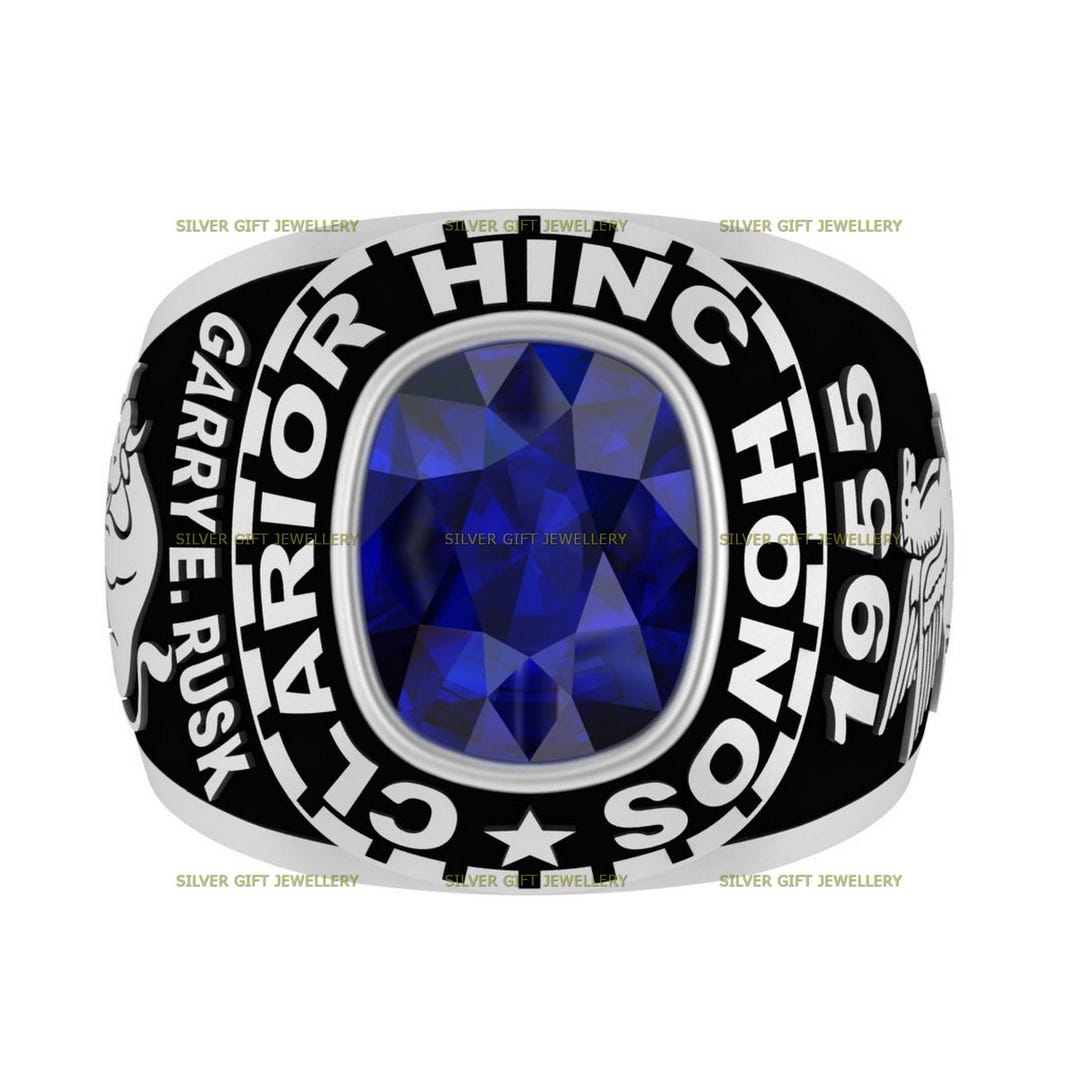 Custom Graduation Gift Class Ring, Silver925 High School Class Ring ...
