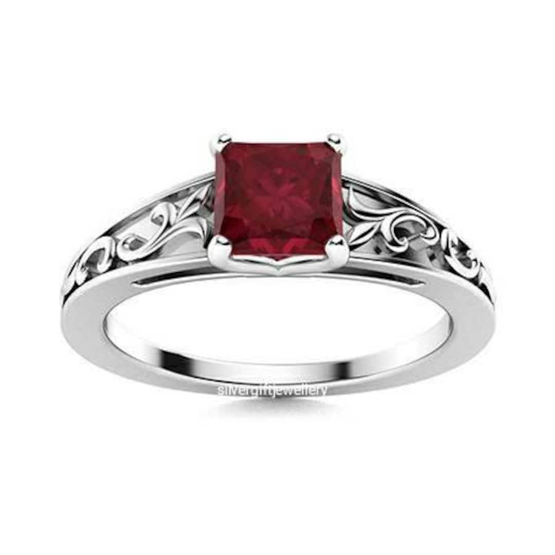 Super Design Ruby Ring - Etsy