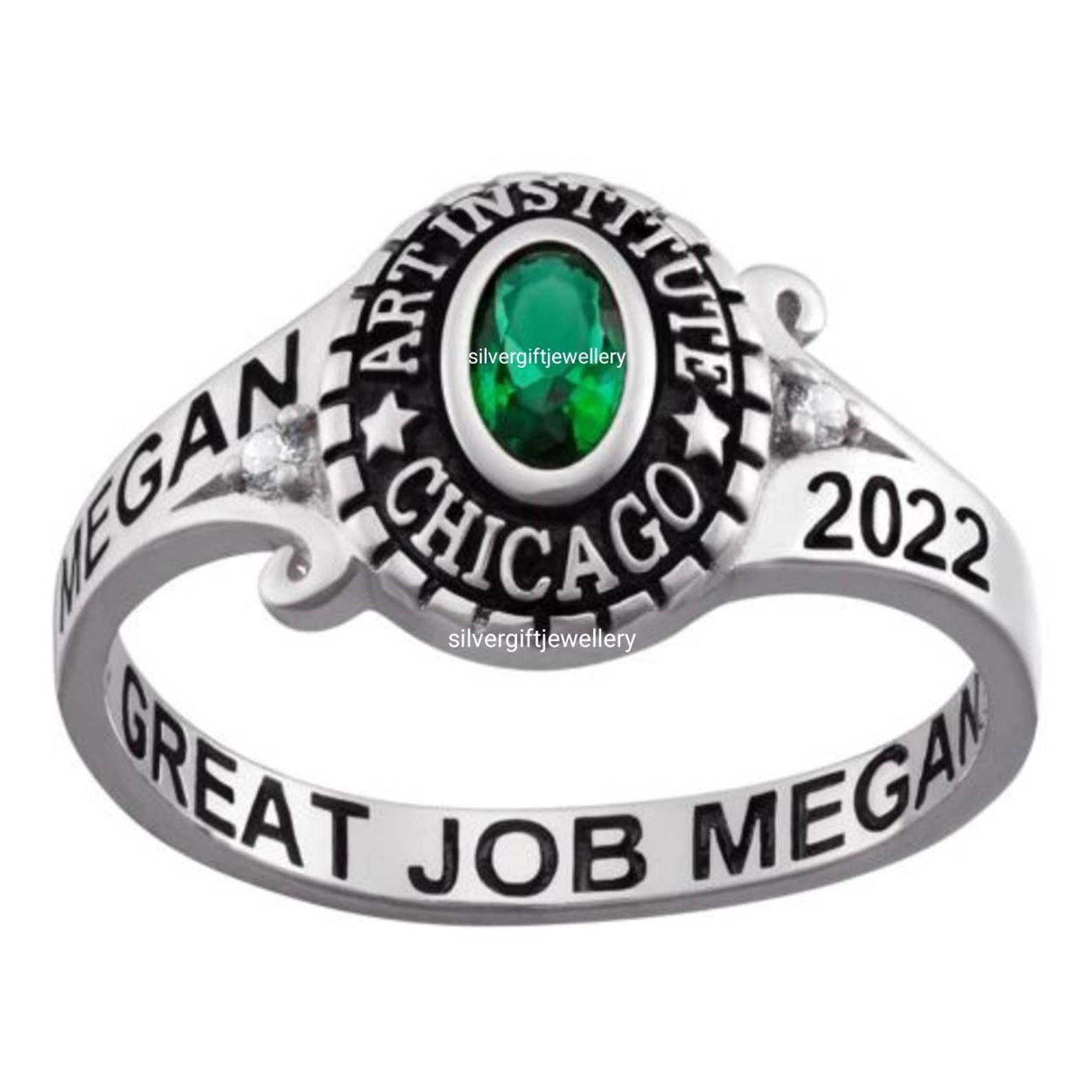 Custom Silver925 High School Class Ring Graduation Ring - Etsy