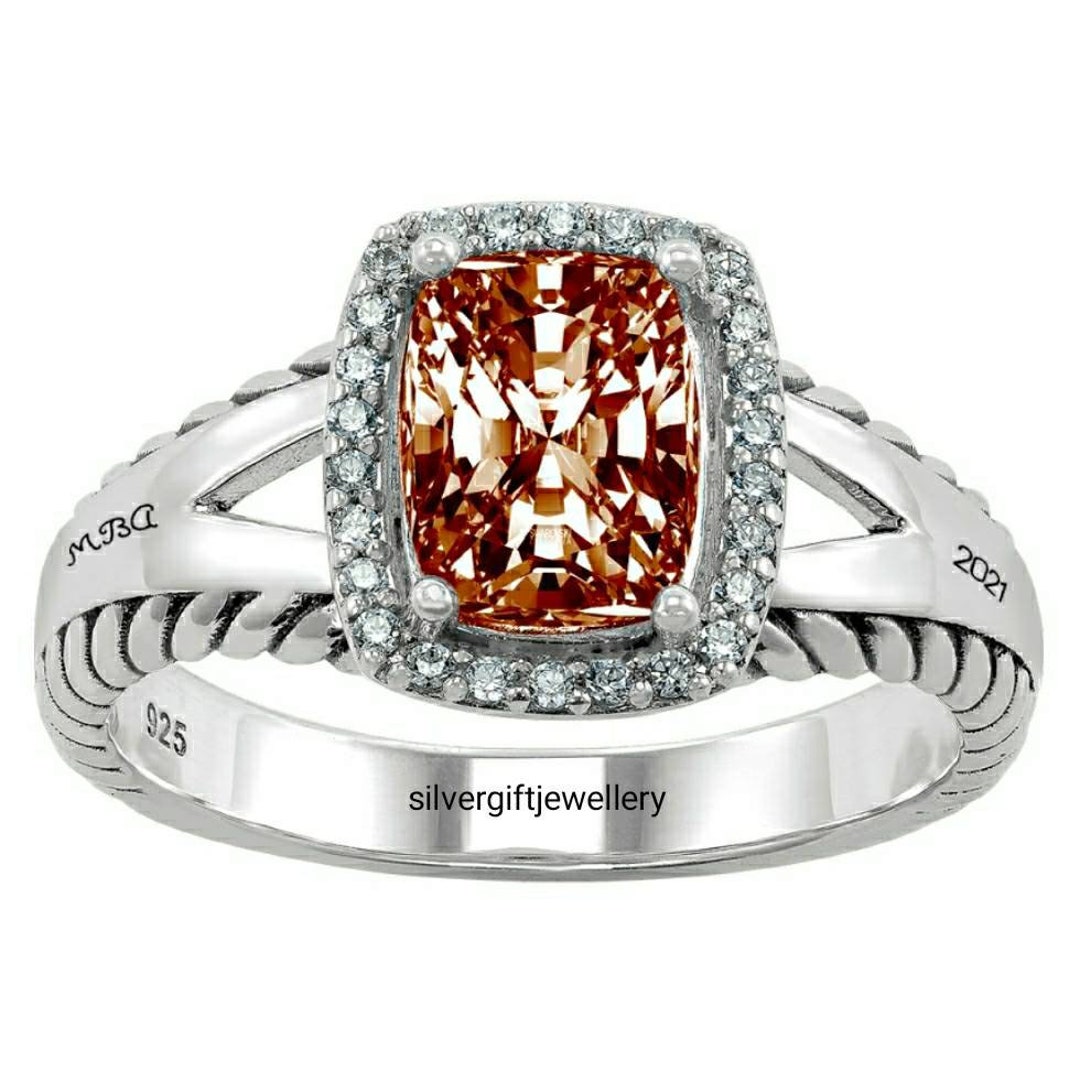 Graduation Ring for Her, Custom High School Class Ring Silver925 ...