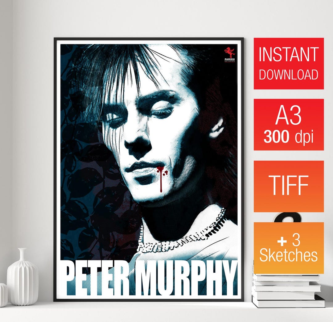 Peter Murphy: Exclusive Digital Art Print for Fans of the Gothic Rock ...