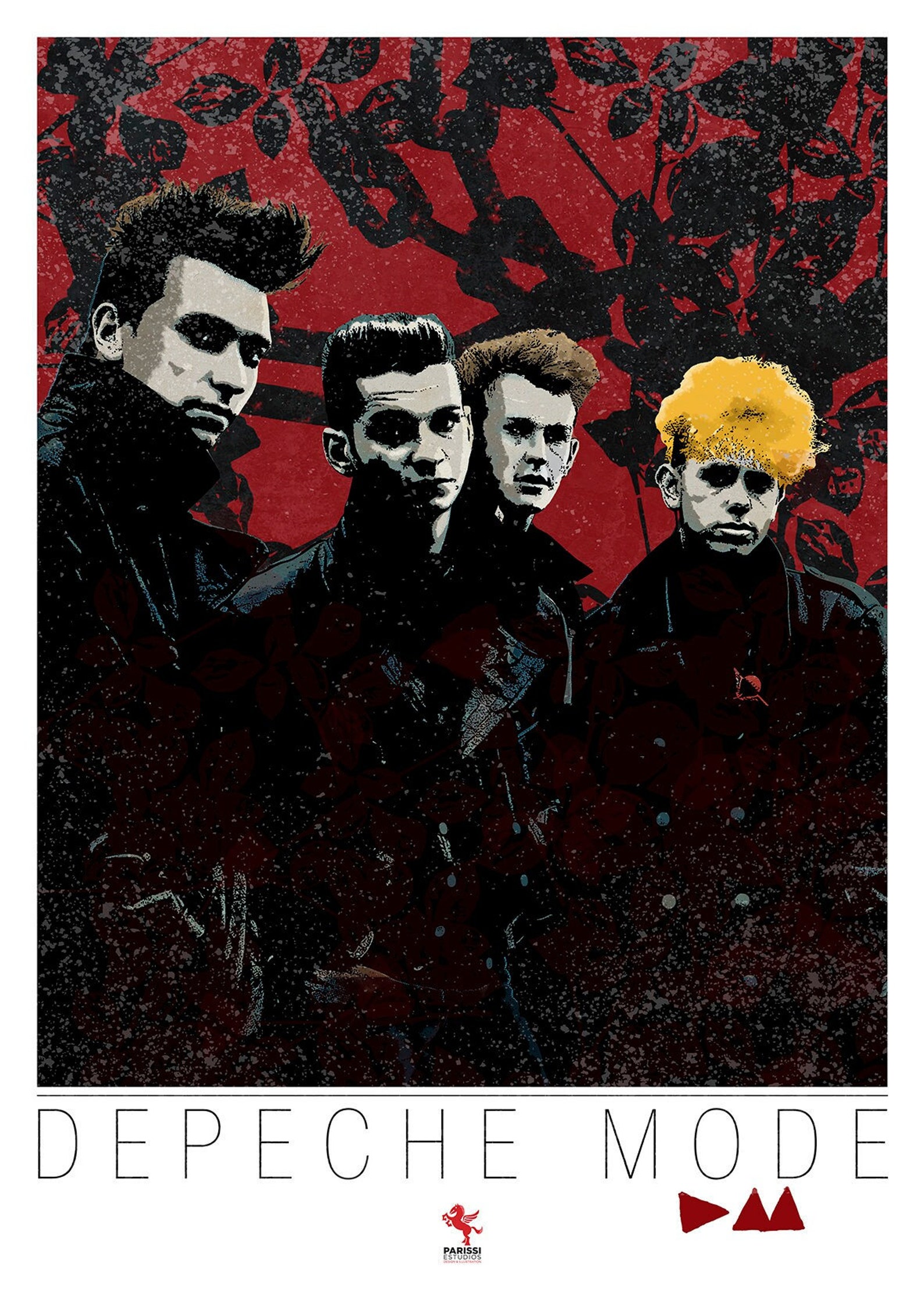 Depeche Mode Art Print, Depeche Mode Room Decor, A3, Digital, Wall Art ...