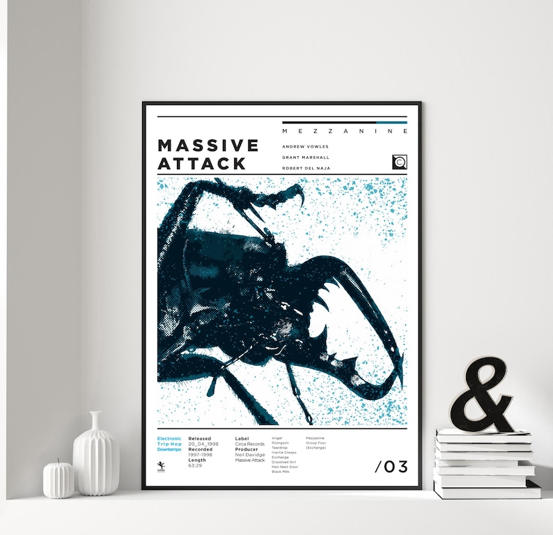 Massive Attack – Mezzanine Tribute Print | Electronic Album Redesign ...